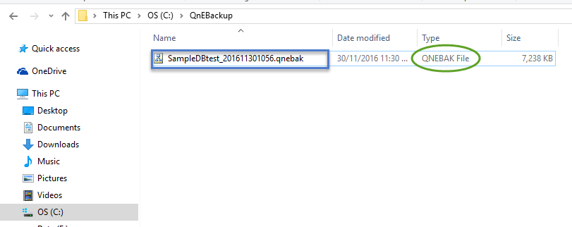 How to Backup (OPTIMUM) : QNE Optimum Sdn. Bhd.