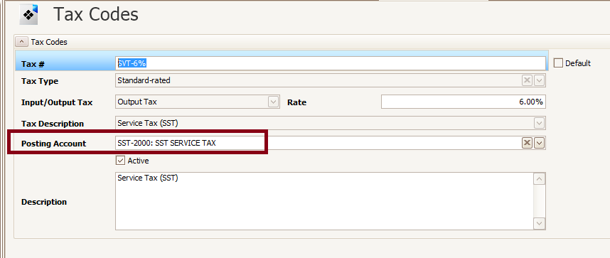 SST Service Tax Payment Basis [Optimum] : QNE Optimum Sdn. Bhd.