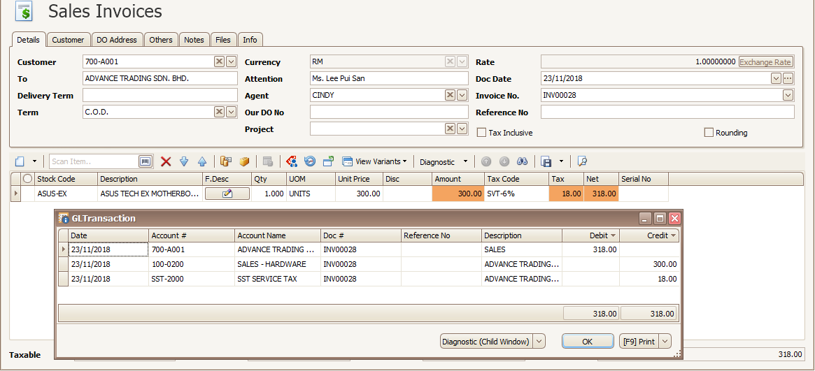 SST Service Tax Payment Basis [Optimum] : QNE Optimum Sdn. Bhd.