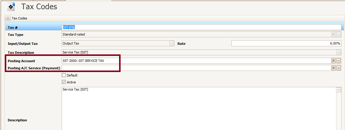 SST Service Tax Payment Basis [Optimum] : QNE Optimum Sdn. Bhd.