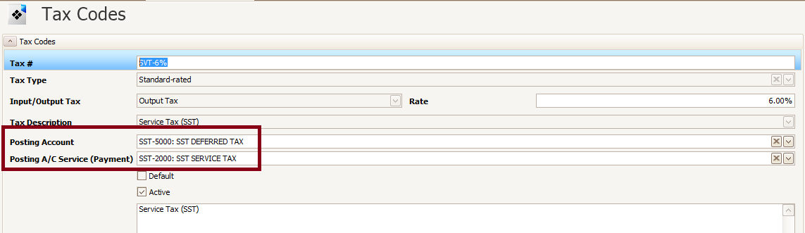 SST Service Tax Payment Basis [Optimum] : QNE Optimum Sdn. Bhd.